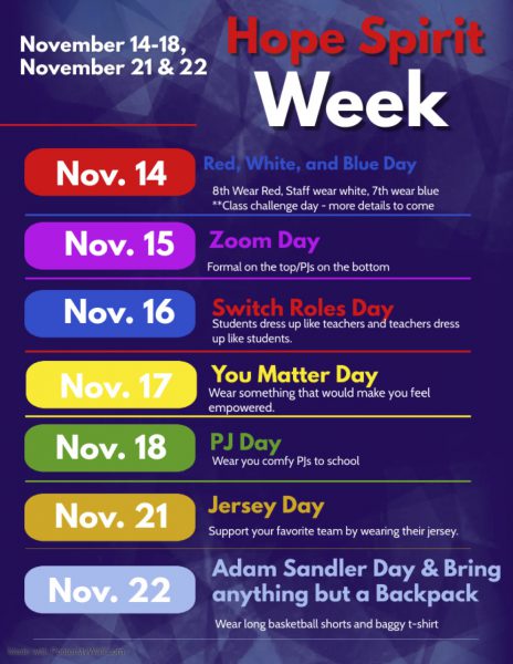 Hope Spirit Week – Hilliard Weaver Middle School